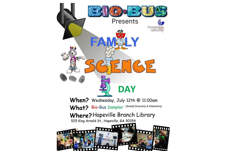 BIO-BUS Family Science Day! | Fulton County Library System | Hapeville | InPlay.org